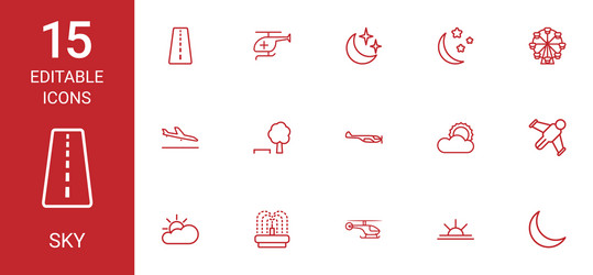 22 sky icons Royalty Free Vector Image - VectorStock