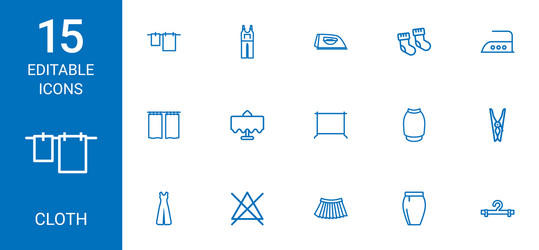 37 cloth icons Royalty Free Vector Image - VectorStock
