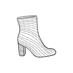High heels line art style design Royalty Free Vector Image