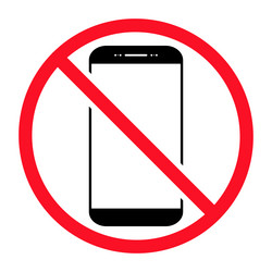 Mobile forbidden icon no use phone sign ban Vector Image
