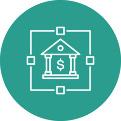 Banking network icon Royalty Free Vector Image
