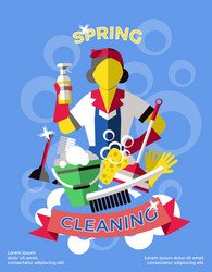 Child cleaning window Royalty Free Vector Image