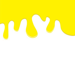 Paint yellow color dripping droping Royalty Free Vector