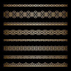 Gold borders Royalty Free Vector Image - VectorStock