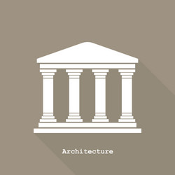 Greek temple icon isolated on white background Vector Image