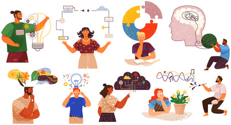 People with logical analytical strategic Vector Image