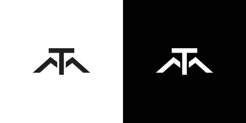 Simple and unique letter tm initials logo design Vector Image
