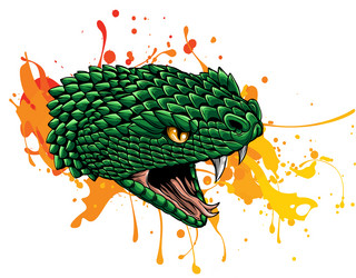 Snake head hand drawn design Royalty Free Vector Image