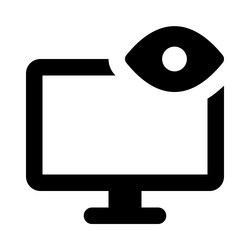 Visual display showing computer or device output Vector Image