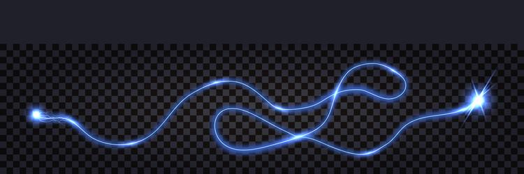 Electric impulse wavy swirl lightning thunder Vector Image