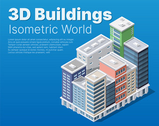 3d isometric flat conceptual Royalty Free Vector Image