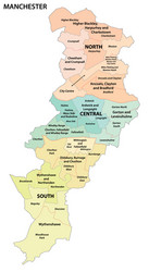 Gamesley grey ward map high peak district Vector Image