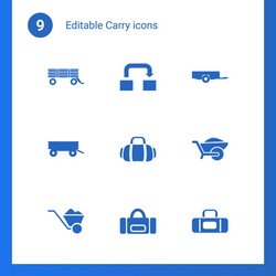 7 carry icons Royalty Free Vector Image - VectorStock