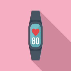 Fitness band heart rate icon outline event Vector Image