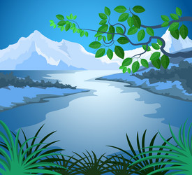 Lake Royalty Free Vector Image - VectorStock