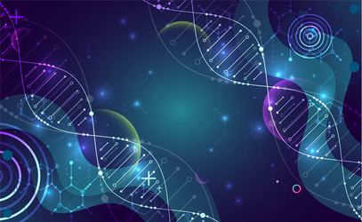 Science template wallpaper or banner with a dna Vector Image