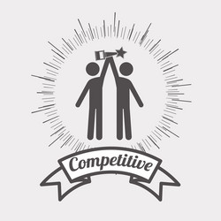 Competitive spirit design Royalty Free Vector Image