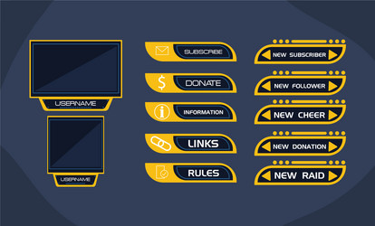 Four streaming templates Royalty Free Vector Image