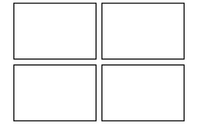 Japanese manga 4-frame template without title Vector Image