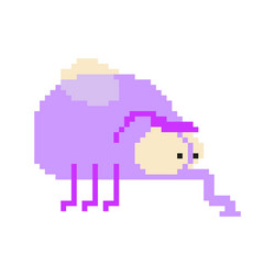 Stag beetle pixel art beetle 8 bit Royalty Free Vector Image