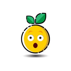 Fresh fruit emoticon symbol Royalty Free Vector Image