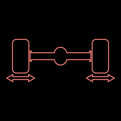 Neon fix car wheels computer wheel balancer icon Vector Image