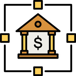 Banking network icon Royalty Free Vector Image