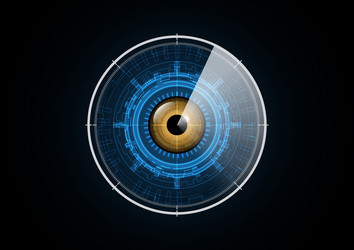 Technology abstract future eye radar security Vector Image