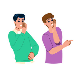 Young whispering man Royalty Free Vector Image