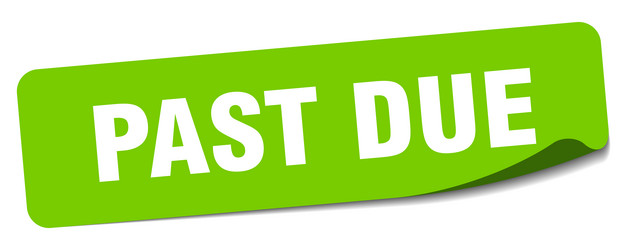Past due sticker label Royalty Free Vector Image