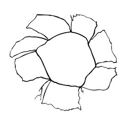 Simple hand draw sketch of torn paper Royalty Free Vector
