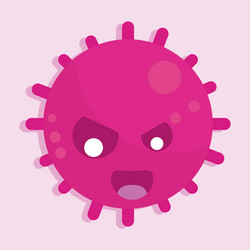 Evil virus cartoon Royalty Free Vector Image - VectorStock