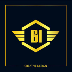 Initial letter bi logo template design Royalty Free Vector