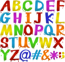 Letters of the alphabet in bright colors Vector Image