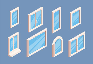 Three section window Royalty Free Vector Image