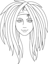 Female Dreadlocks Vector Images (over 500)