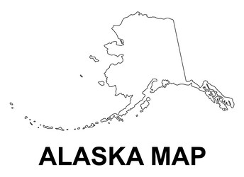Alaska map shape united states of america flat Vector Image
