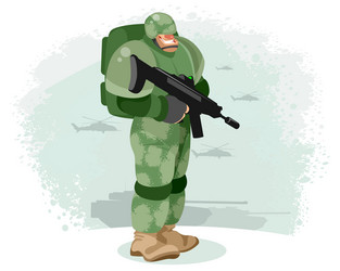 Russian soldier background Royalty Free Vector Image