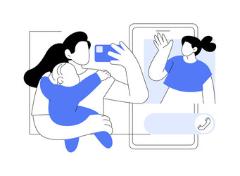 Staying in touch with friends isolated cartoon Vector Image