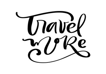 Travel text lettering design for posters Vector Image