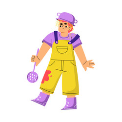 Children hooligan with bad behavior wearing pot Vector Image