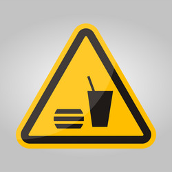 Do not eating or drinking symbol Royalty Free Vector Image