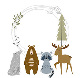 Forest frame Royalty Free Vector Image - VectorStock