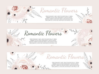 Pastel wild flowers romantic card Royalty Free Vector Image
