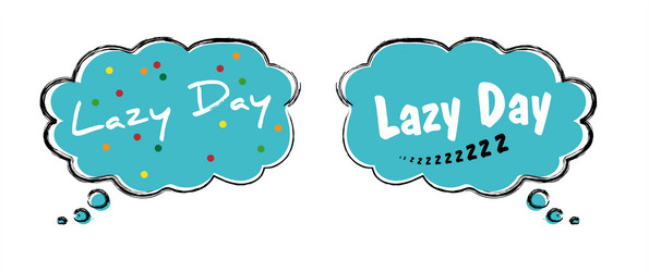 Happy lazy day world sleep Royalty Free Vector Image