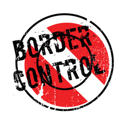 Border control rubber stamp Royalty Free Vector Image