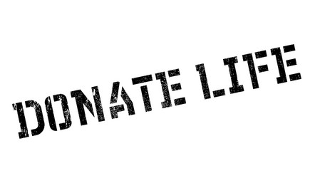 Donate life rubber stamp Royalty Free Vector Image