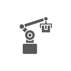 Robotic assembly icon symbol isolated on white Vector Image