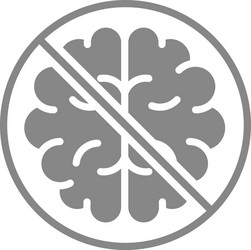 Thinking reflexion icon flat Royalty Free Vector Image