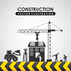 Building in various stages of construction Vector Image